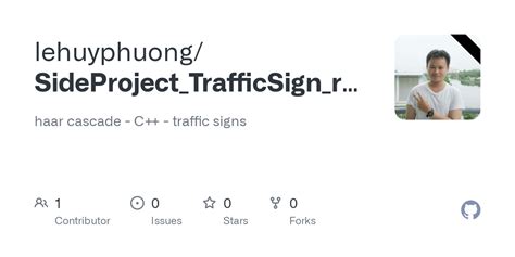 github lehuyphuong sideproject trafficsign recognition simple case