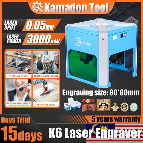 Creatorally K6 Laser Engrave Machine Engravedacrylicwoodraya T