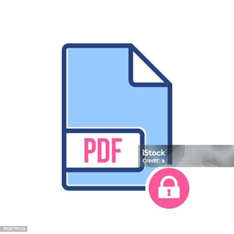 Pdf 문서 아이콘 Pdf 확장 자물쇠 기호 파일 형식 아이콘 Pdf 문서 아이콘 및 보안 보호 개인 정보 보호 기호 자물쇠에