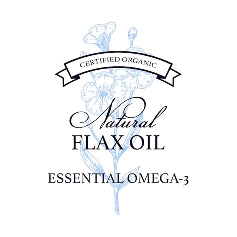 Premium Vector Flax Logo Template With Hand Drawn Element