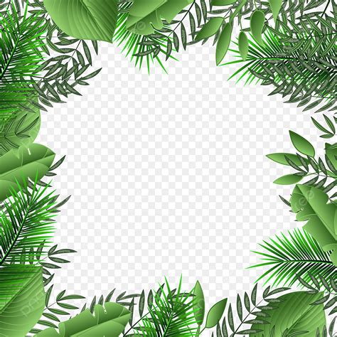 Pngpsd 열대 나뭇잎 프레임 디자인 나뭇잎 일러스트 여름 잎 이파리 열렬한 Png 일러스트 및 벡터 에 대한 무료 다운로드 Pngtree