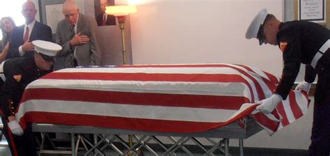 American Flag Over Casket