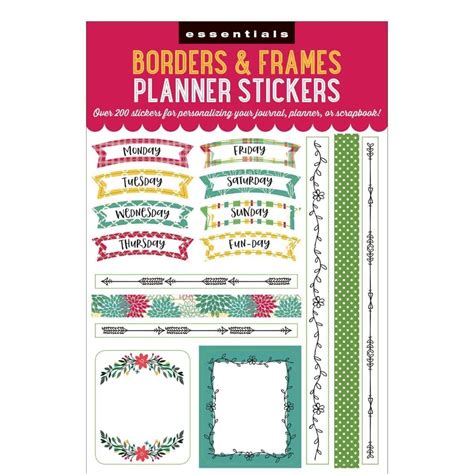 Planner Stickers Borders And Frames Tidformera