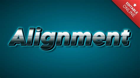 alignment text style effects generator