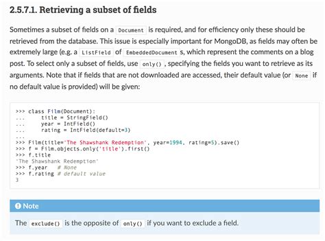 Python Why Exclude In MongoEngine Does Not Exclude All Fields Stack Overflow