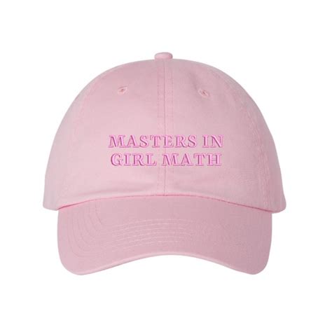Embroidered Masters In Girl Math Hat Basic Cap Let Me Girl Math Cute Meme Girl Math Hat Girl