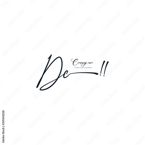 Dc Initials Signature Logo Handwriting Logo Vector Templates Hand