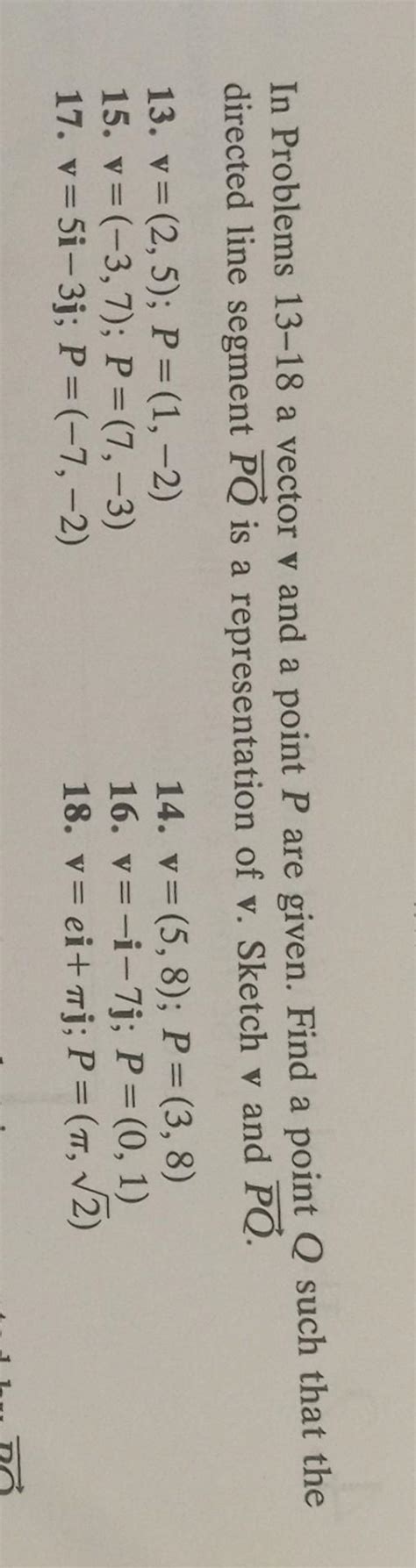 solved in problems 13 18 a vector mathbf{v}
