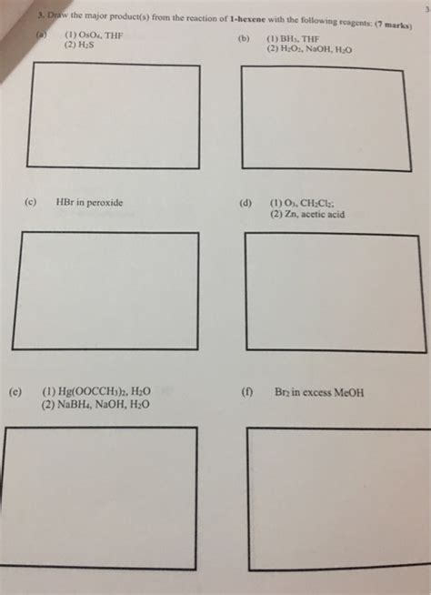 Solved Draw The Major Product S From The Reaction Of
