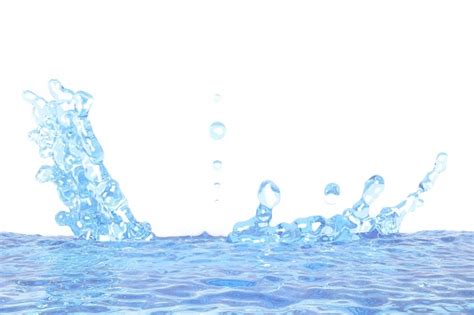 흰색 창조적인 일러스트 레이 션에 고립 된 상품 이랑 좋은 물 스플래시의 3d 그림 디지털 생성 이미지에 대한 스톡 사진 및 기타 이미지 디지털 생성 이미지 떨어짐