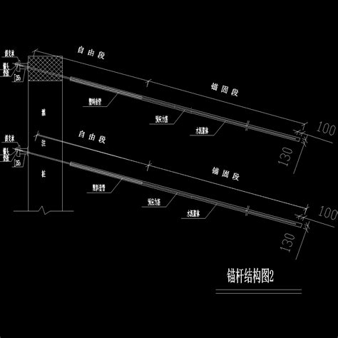 锚杆结构示意cad图纸 下载 豆豆网