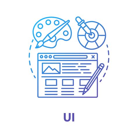 Ui Concept Icon Software Creative Interface Development Idea Thin Line Illustration Designing