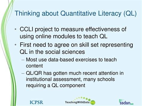 Ppt Teachingwithdata Resources For Teaching Quantitative Literacy In