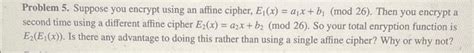 solved problem 5 suppose you encrypt using an affine
