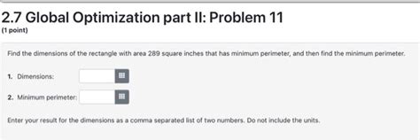 Solved 27 Global Optimization Part Ii Problem 11 1 Point