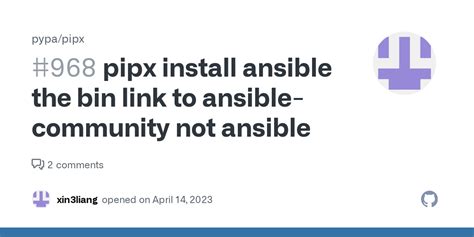 Pipx Install Ansible The Bin Link To Ansible Community Not Ansible Issue Pypa Pipx GitHub