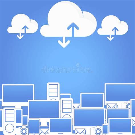 Cloud Computing Concept Stock Vector Illustration Of Client 89033055