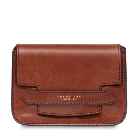 Borsa Donna A Tracolla Media The Bridge Linea Lucrezia In Pelle Marron