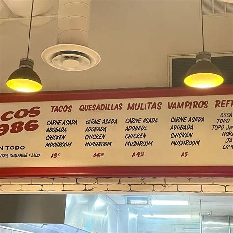 Tacos 1986 Los Angeles 609 South Spring St Downtown Restaurant