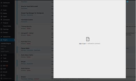 Wordpress Docker Image Error Refused To Connect During Plugin Details Preview Stack Overflow