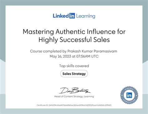 Prakash Kumar Paramasivam On Linkedin Certificate Of Completion