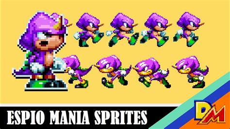 Espio Classic Sprite Comparation Espio Mania Wip Sonic Mania Mods
