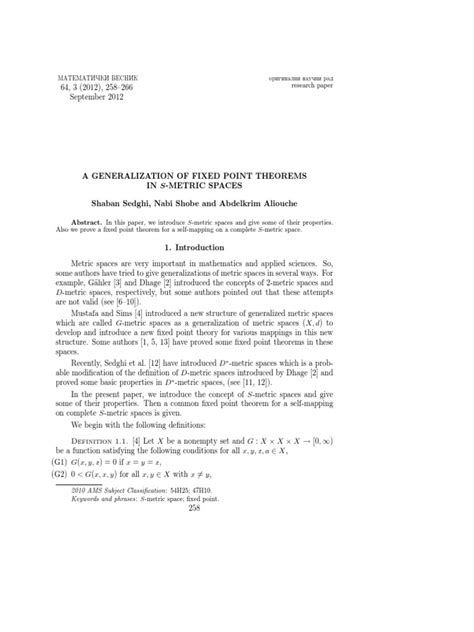 S Metric Space Pdf Metric Space Metric Mathematics