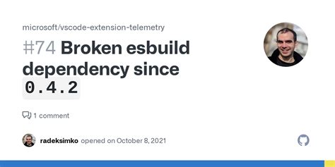 Broken Esbuild Dependency Since Issue Microsoft Vscode Extension Telemetry GitHub