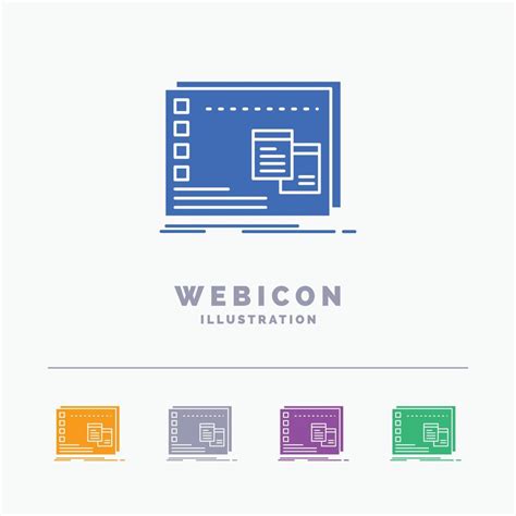 window mac operational os program 5 color glyph web icon template
