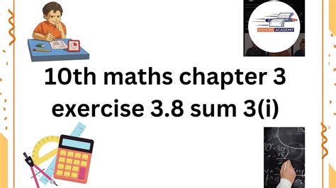 10th Maths Exercise 38 Sum 3 I Youtube