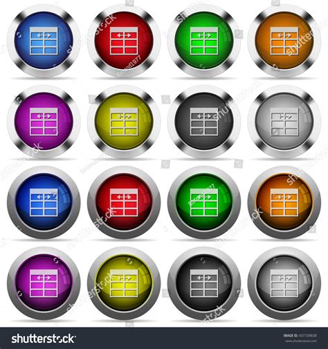 Set Spreadsheet Adjust Table Column Width Stock Vector Royalty Free