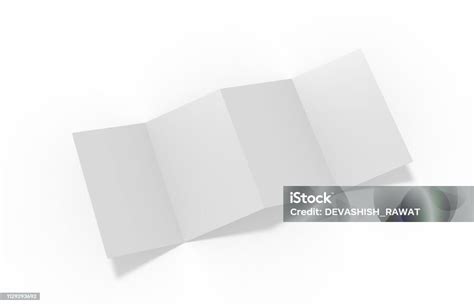 아코디언 배 안내 책자 4 접어 소책자 8 페이지 4 패널 전단지 서식 파일 3 차원 일러스트 레이 션을 모의 콘 서 배 책자에