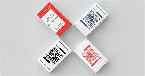 Визитка с qr кодом. Два шаблона в формате AI, PSD