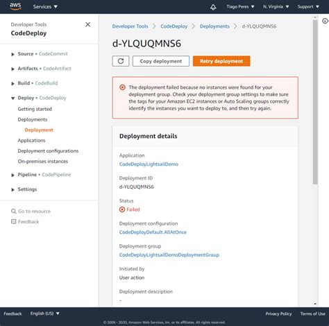 Amazon Web Services Setup Codepipeline Deploy Step Has A Status Of