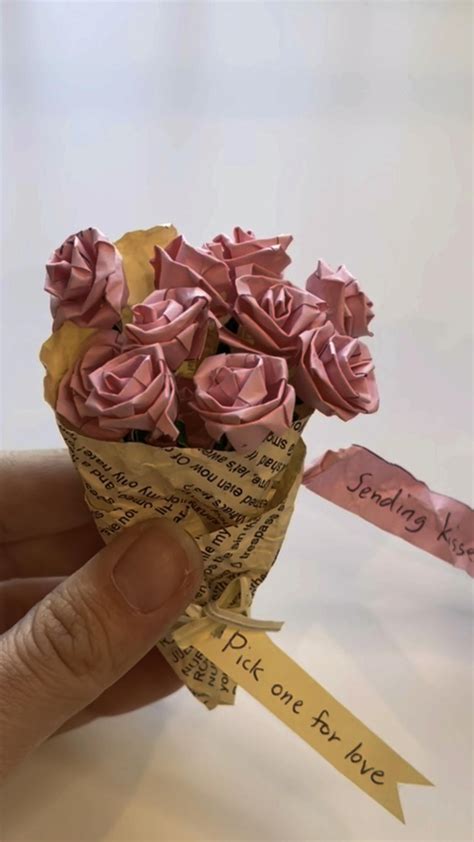 Paper Flower Bouquet Tut Video Regali Fai Da Te Idee Istruzioni