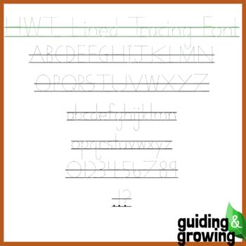 HWT Style Lined Tracing Font By Guiding And Growing TPT