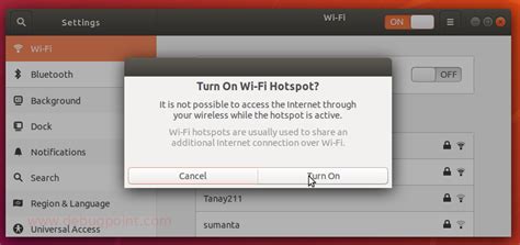 Quick Tip How To Create WiFi Hotspot In Ubuntu 18 04 LTS