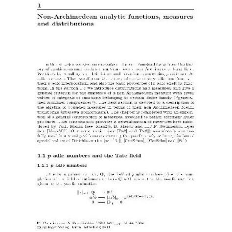 خرید و قیمت دانلود کتاب Non Archimedean Analytic Functions Measures