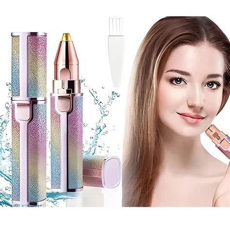 Rainbow Rechargeable Eyebrow Trimmer And Facial Hair Removal Razor For