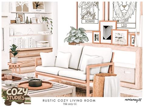 Rustic Cozy Living Room Cc Sims 4 Cc Download