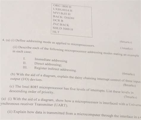 4 A I Define Addressing Mode As Applied Studyx