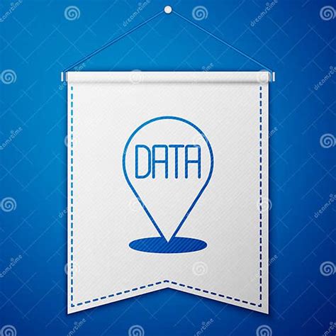 Blue Data Analysis Icon Isolated On Blue Background Business Data Analysis Process Statistics