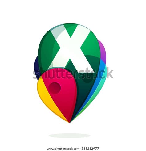 X Letter Map Tag Vector Design Stock Vector Royalty Free 333282977 Shutterstock