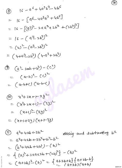 RD Sharma Solutions Class 8 Chapter 7 Factorization Exercise 7 6