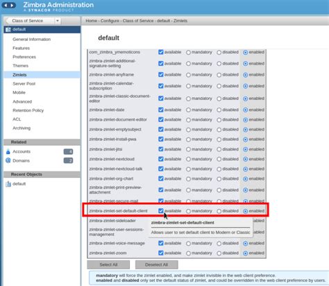how to enable the option to go to classic ui from the modern ui gear