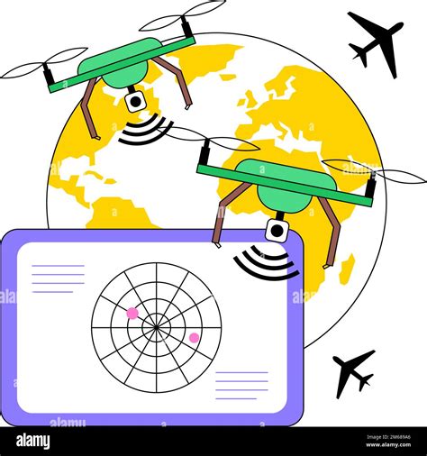 Military Drone Abstract Concept Vector Illustration Military Robotics