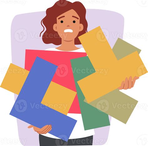 Disoriented Woman Holding Puzzle Pieces Experiencing Problems Due To