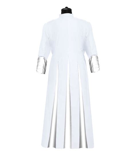 White 3 Pleats Roman Cassock With Trims In 2024