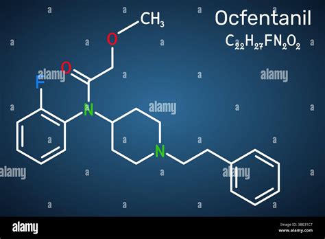 Ocfentanil Molecule Synthetic Opioid Analgesic Structurally Related To