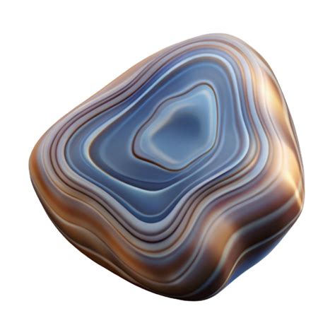 Hypnotic Contemporary Concept Art Style Isolated Cutout Of A Single Polished Agate Slice With